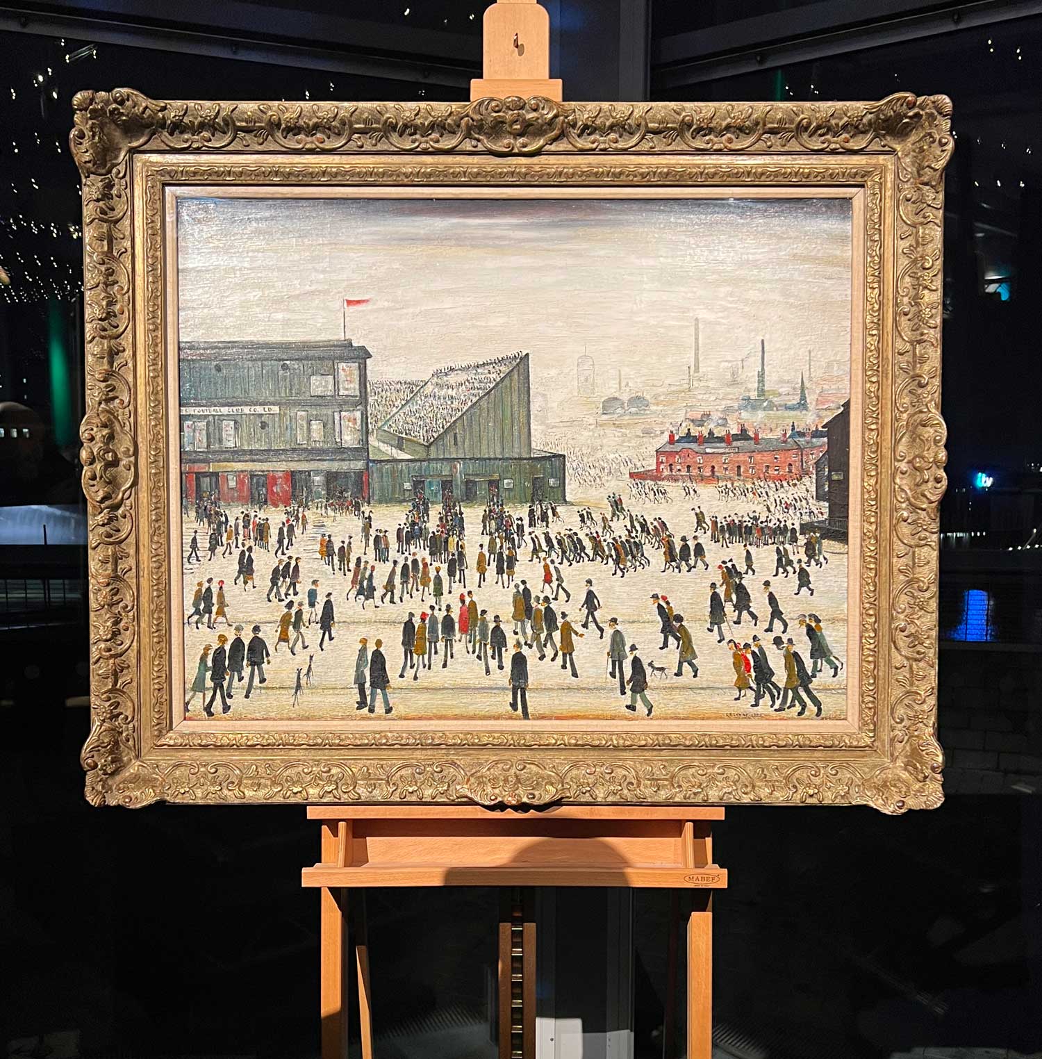 L S Lowry Going to the Match Signed Limited Edition Print