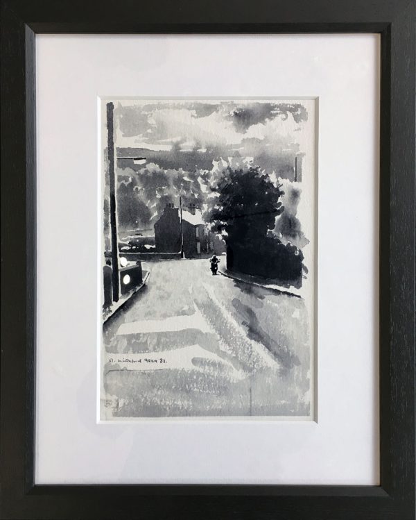 Robert Littleford - Street Scene with Motorbike (Sold) - Cheshire Art ...