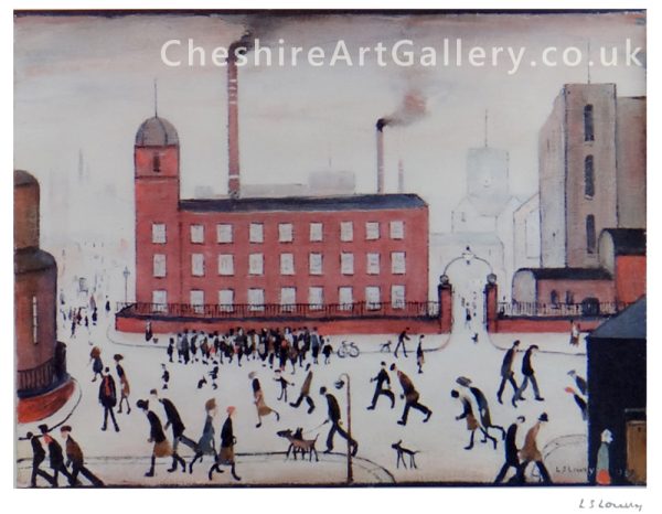 L S Lowry - Mill Scene – Signed Limited Edition Print