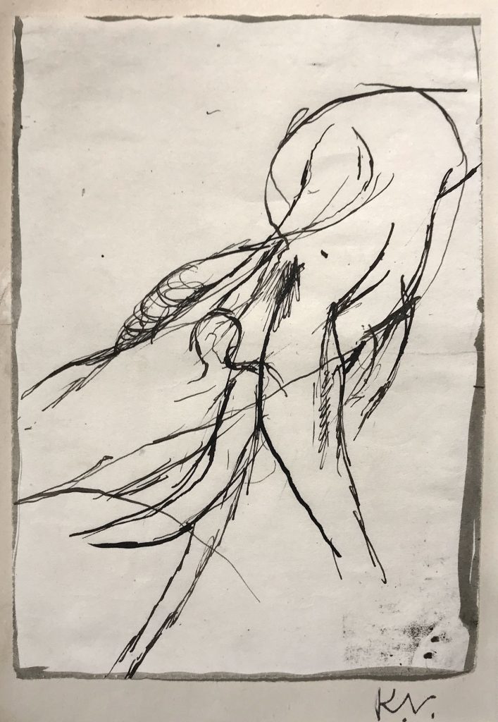 Keith Vaughan Figure Study Original Drawing for Sale