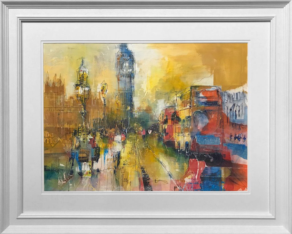 Rob Wilson - Glimpse Sightseers in Westminster Original Painting for Sale