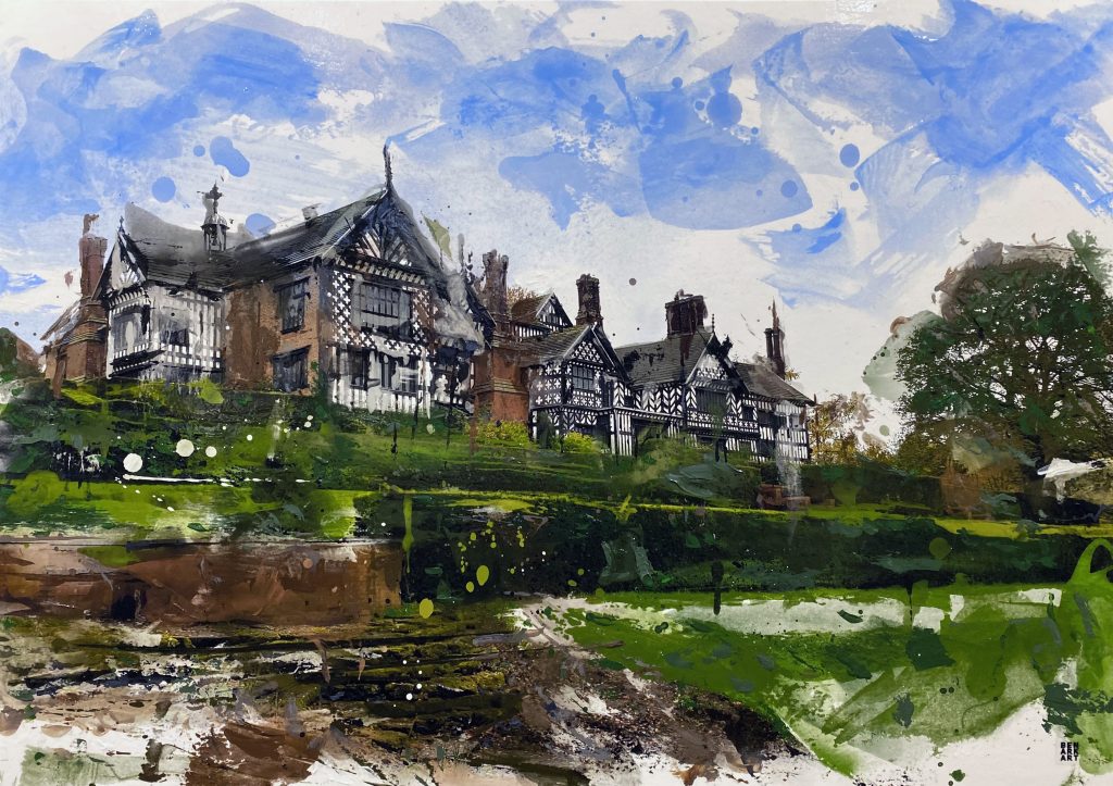 Ben Ark - Bramall Hall Original Mixed Media Artwork