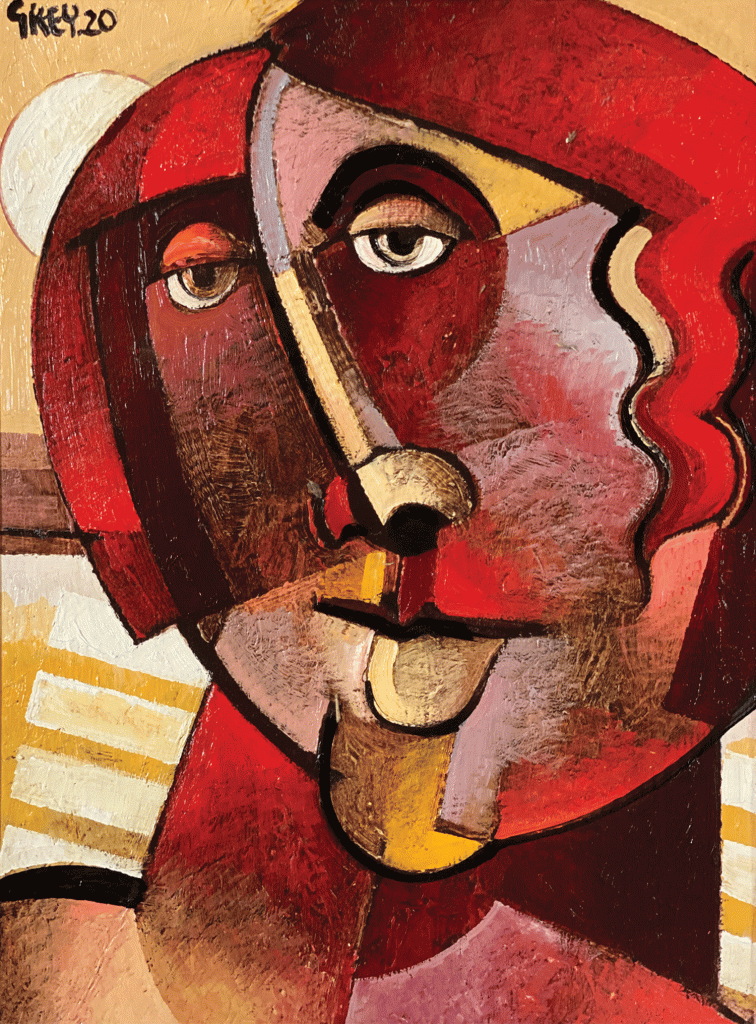 Lockdown Exhibition - Geoffrey Key - Isolated Head 4