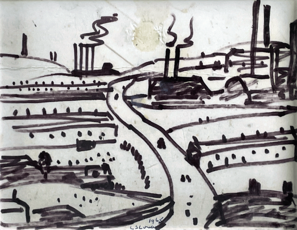L S Lowry - Industrial Landscape - Original Sketch
