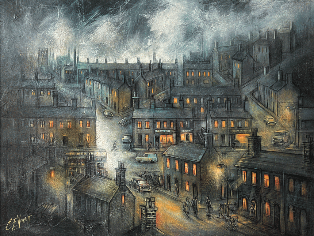 Craig Everett - Twilight Town Original Painting for Sale