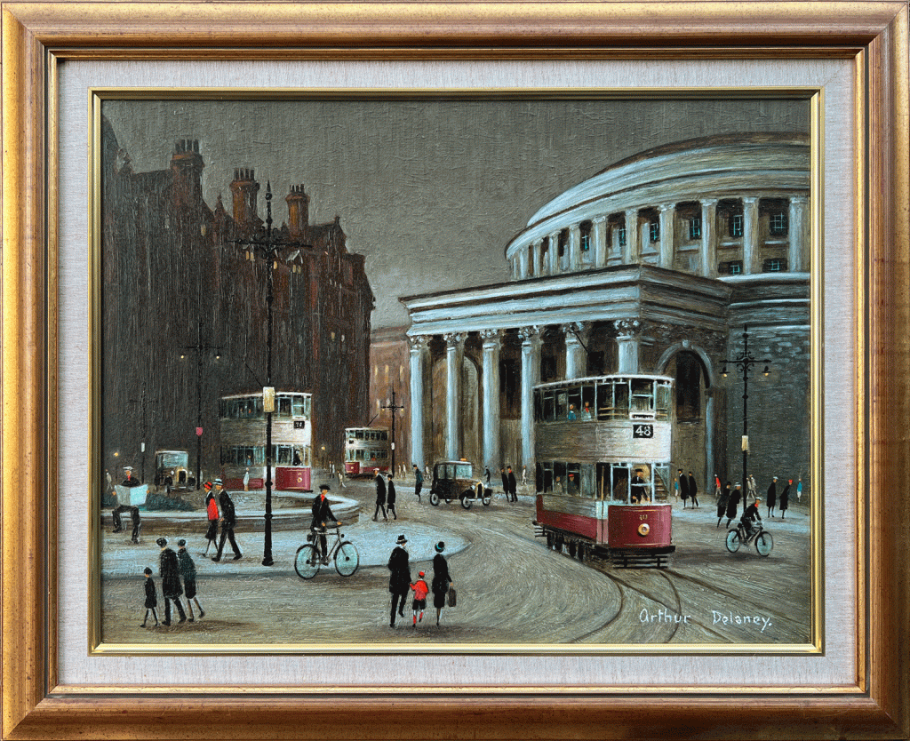 Arthur Delaney - Central Library Manchester Original Painting for sale