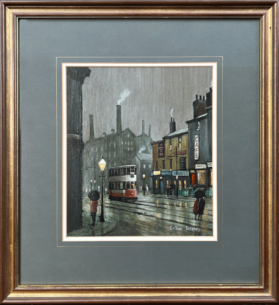 Arthur Delaney - Northern Mill Town Original Painting for sale
