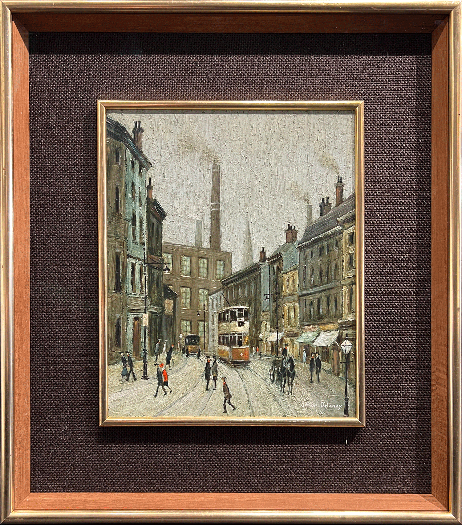 Arthur Delaney - Lancashire Town - Oil Painting For Sale