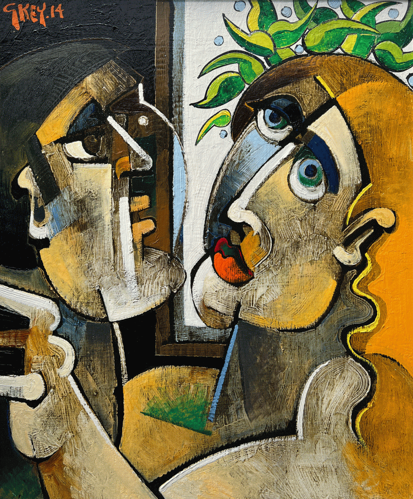 Geoffrey Key - Embrace with Flowers 2014