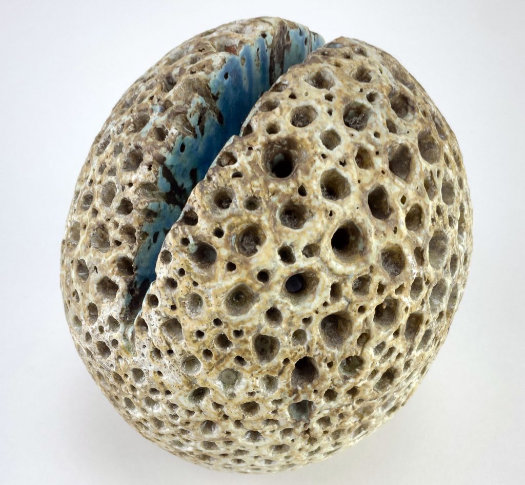 Alan Wallwork - Split Sphere - Stoneware ceramic pot for Sale