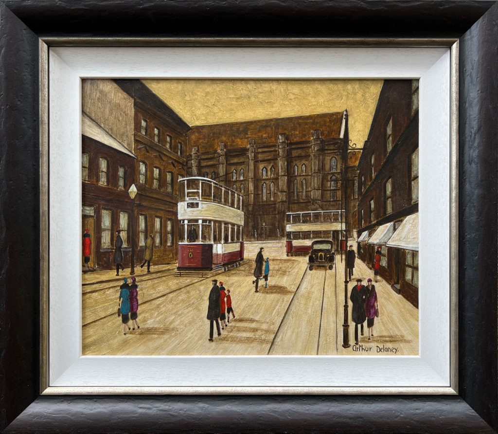 Arthur Delaney - Manchester Street Scene Painting for sale