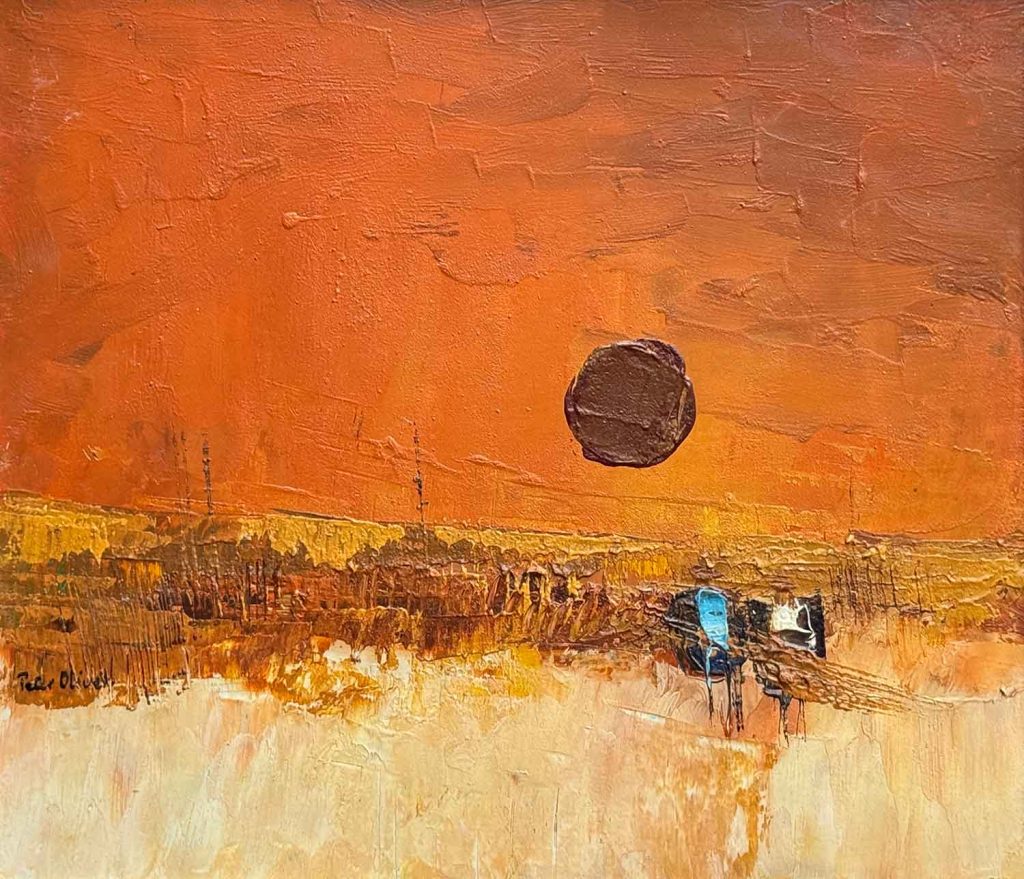 Peter Oliver - Autumn Marshes Original Painting for Sale