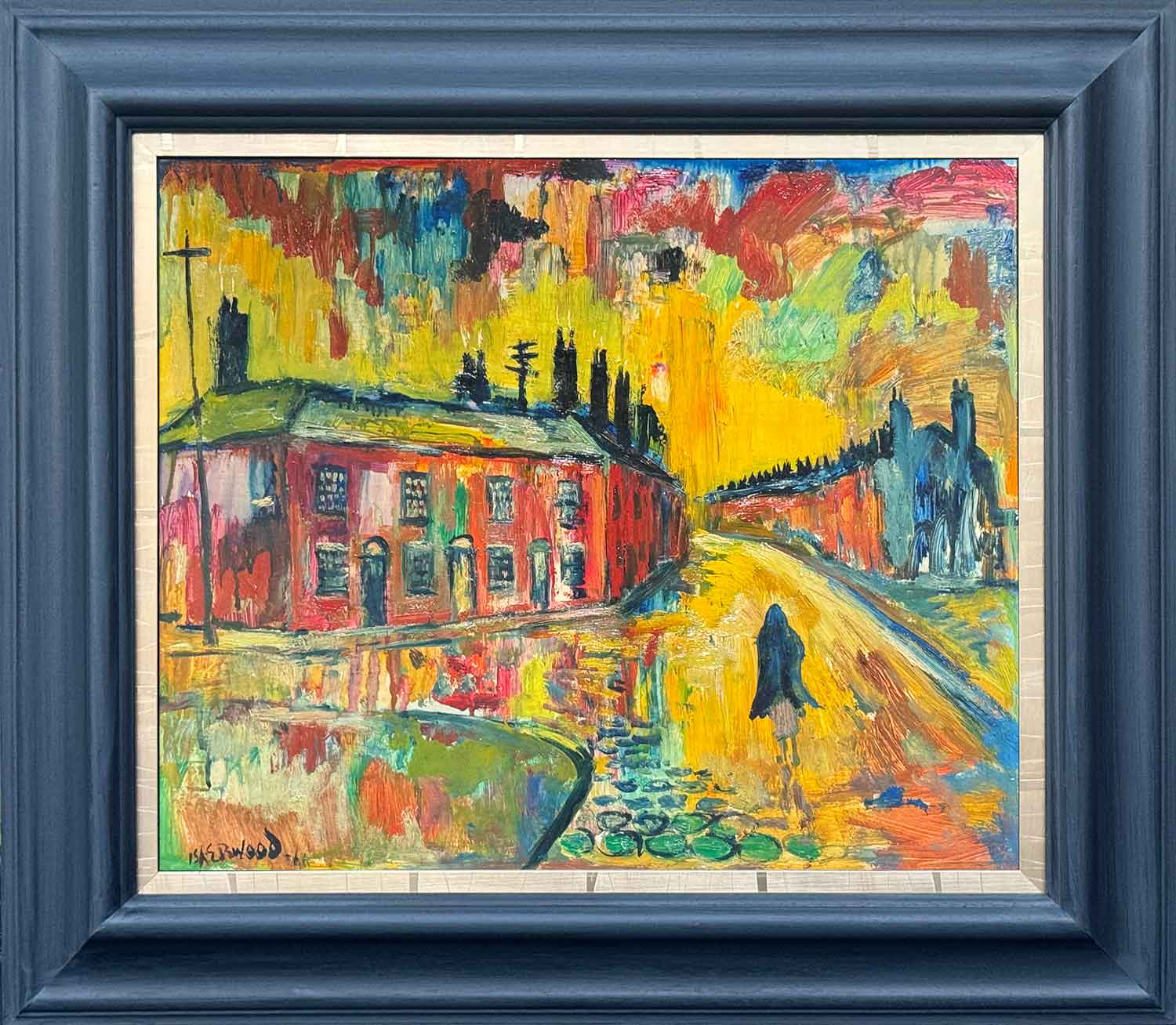 James Lawrence Isherwood - Woman in Shawl, Pink Rain